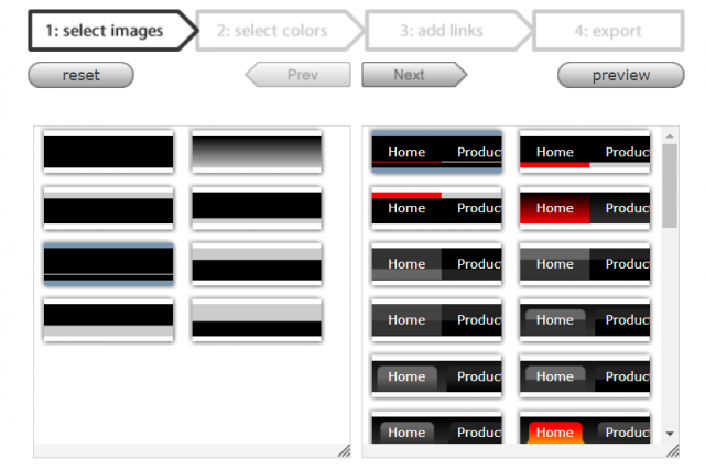 Générateurs gratuits de boutons et de menus pour vos sites Web