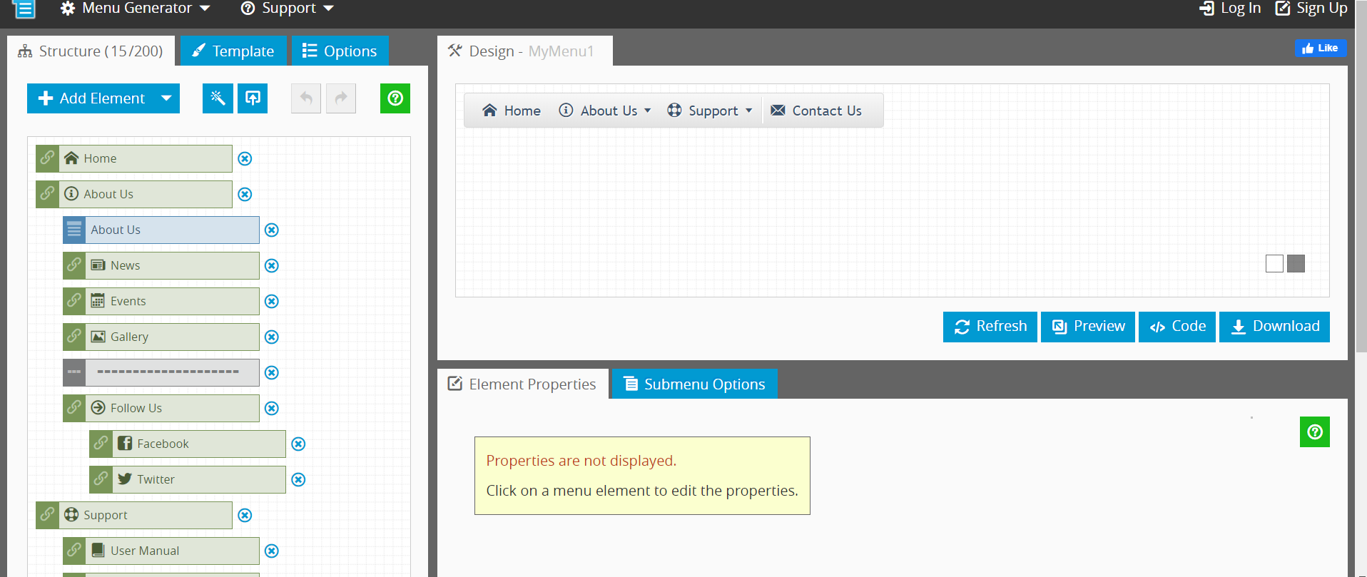 Générateurs gratuits de boutons et de menus pour vos sites Web