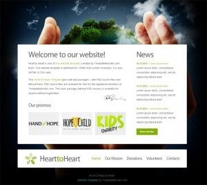 Free Full JavaScript Animated Template for Charity Project