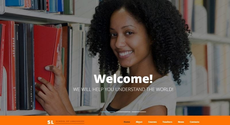 Spellolite Language School Free WordPress Template
