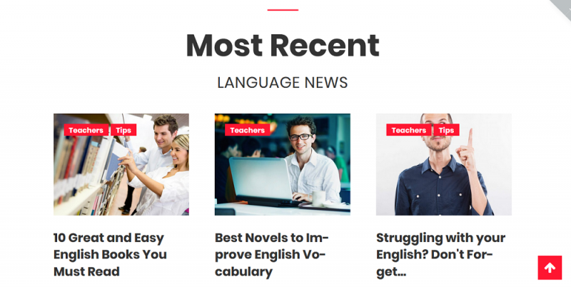 Spellolite Language School Free WordPress Template