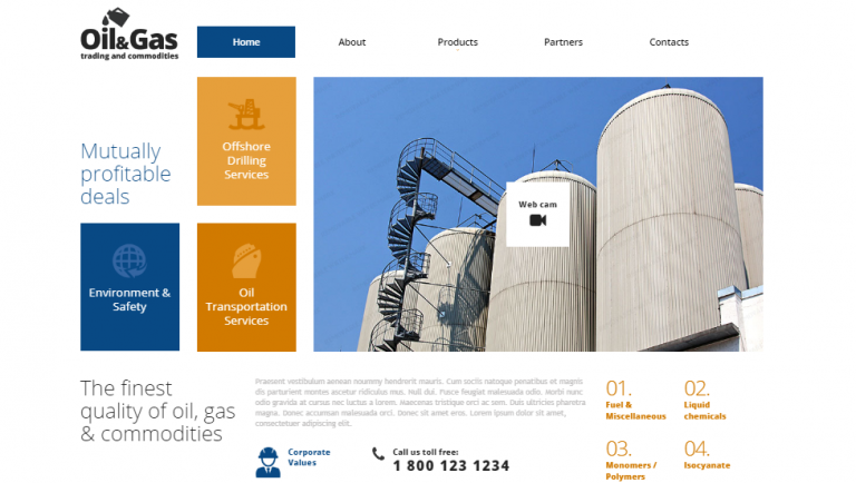 Top-50 Industrial HTML Templates for Manufacturing Sites