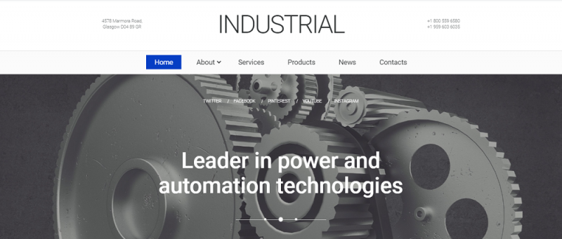 Top-50 Industrial HTML Templates for Manufacturing Sites