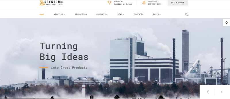 Top-50 Industrial HTML Templates for Manufacturing Sites