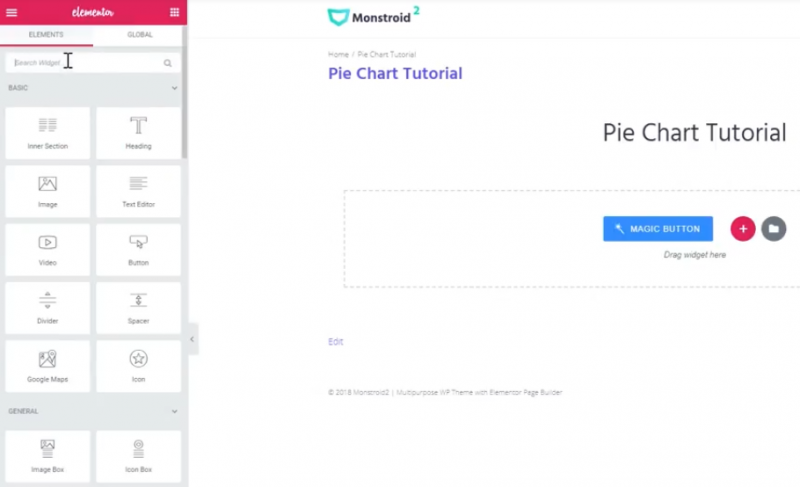 How to Create Pie Chart Circle with Elementor Page Builder