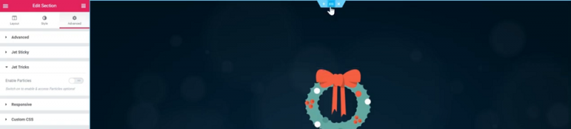 How to Create Animated Snowfall Effect with Elementor