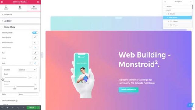 How to Create Sticky Sections Overlap Effect with Elementor Pro