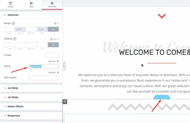 Create Animated Scroll Down Button Arrow With Elementor Free And Pro