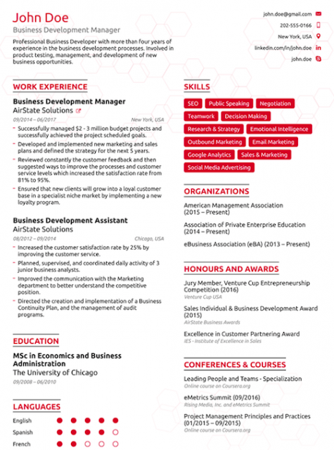 Create a Job-Winning Business Development Resume