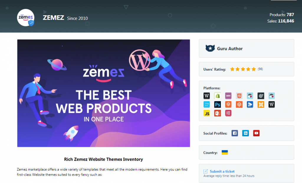 Meet ZEMEZ - #1 TemplateMonster Marketplace Vendor