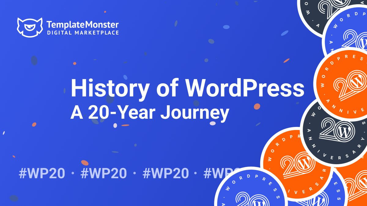 History of WordPress - a 20-Year Journey [INFOGRAPHICS] ⭐MonstersPost
