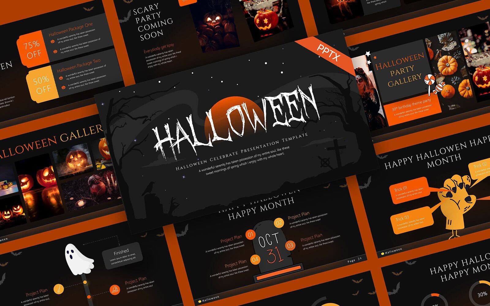 Top 100 Halloween Graphics: Banners, Fonts, Icons, Illustrations